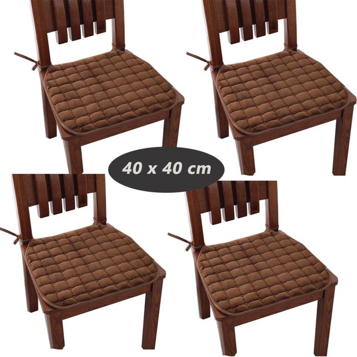 Coussins de Chaise de Jardin Lot de 4, 40x40cm Coussin de Siège de ...