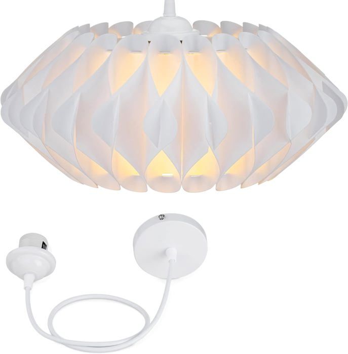 Lampe puzzle 22 pièces - Abat jour blanc avec douille plafonnier ...