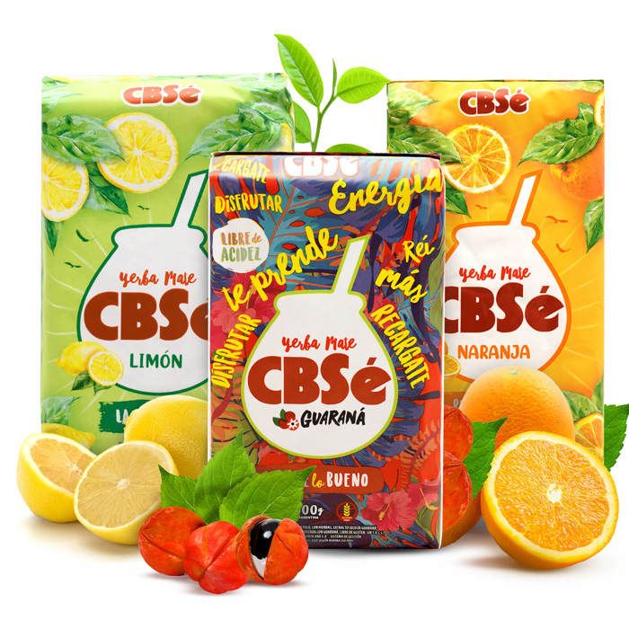 Yerba Maté Kit CBSé Fruité 3 × 500g - Energia Guarana, Naranja, Limon ...