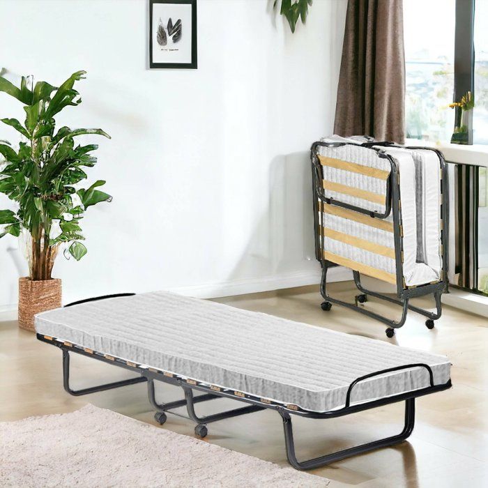 Lit Pliant Nives Talamo Italie, en Plastique Noir - Cdiscount Maison