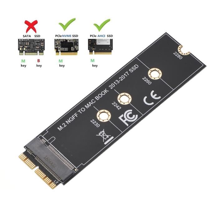 Connecteur de carte adaptateur SSD M2 NGFF PCIe AHCI pour MACBOOK Air ...