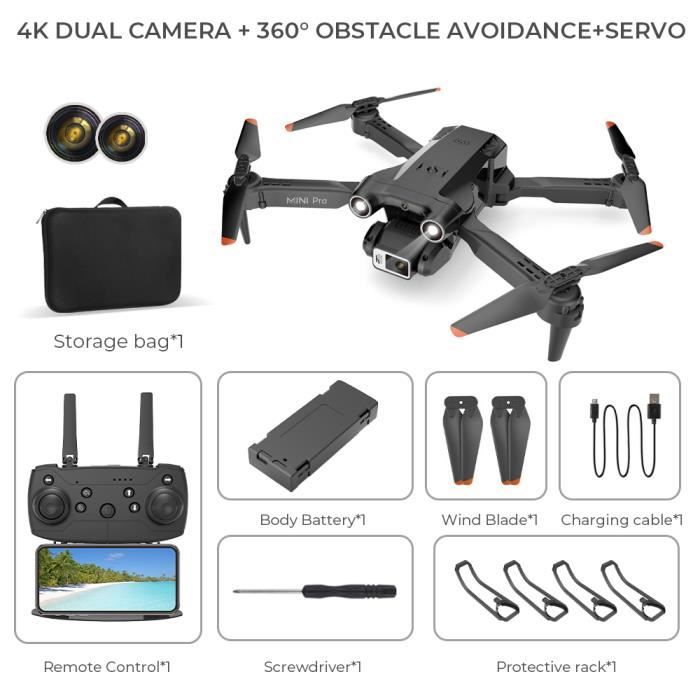 Dual-1B-Flow-Noir - Drone Mini Pro RC E63, Appareil photo 4K ...