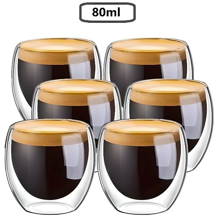 Tasse à café/Expresso/Espresso en Verre - MTEVOTX - Set-Tasses à café ...