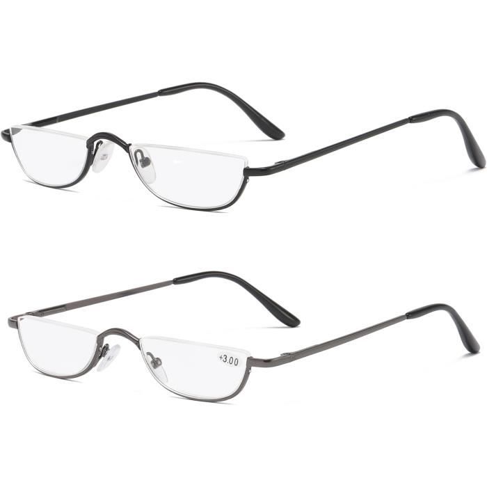 2 Paires Lunettes De Vue Lecture Demi Lune ,Lunette Pour Lire Mince ...