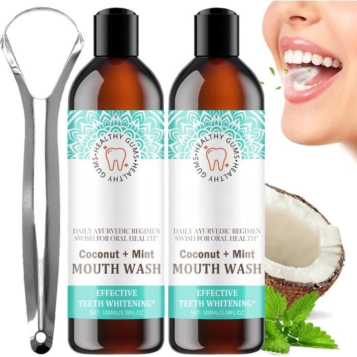 Oralhoe Rince-Bouche À La Noix De Coco Et À La Menthe, Rince-Bouche À ...