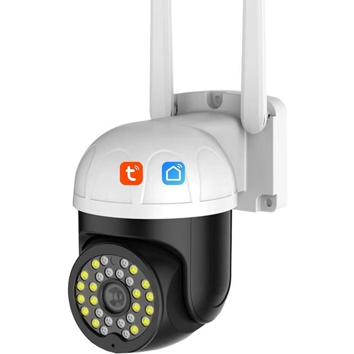 Tuya Smart Life Caméra IP WiFi PTZ sans fil 2MP HD, caméra de ...