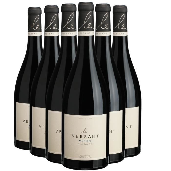 Pays d'Oc Le Versant Merlot Rouge 2012 - Lot de 6x75cl - Les Vignobles ...