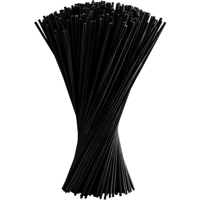 Batonnets Diffuseur Parfum,100 Pcs Bâtons Diffuseur De Reed En Fibre Noire Naturel De Diffuseur ...