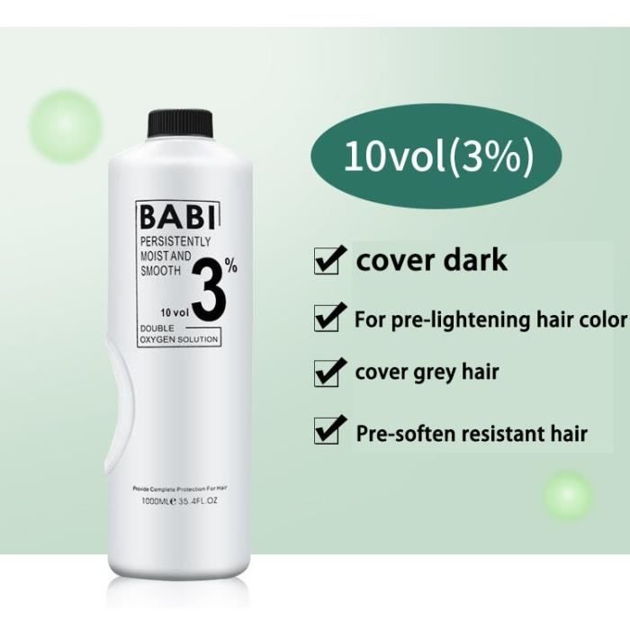10vol - Crème au peroxyde de cheveux naturel professionnel, 1000ml ...