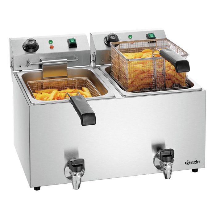Friteuse Professionnelle Snack IV Plus - 2 x 5,5 Litres - Bartscher ...