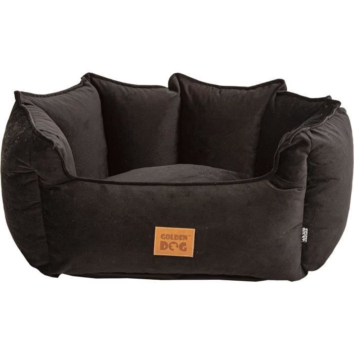 Golden Group Lit pour Chien Couronne Lux Noir M - Panier Chien, Lit ...