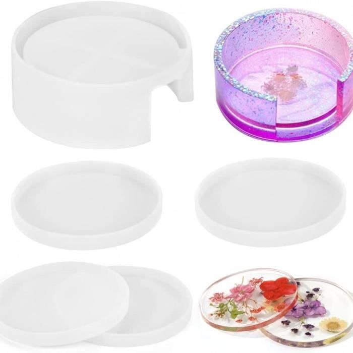 Moule En Silicone Haopyou Hm79903 Sous Verres En Résine Flexible Réutilisable