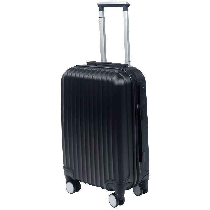 Valise Noir bagage à main 55cm 4 roulettes avec code valise cabine