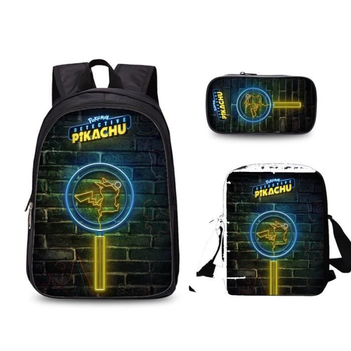 Lot de 3 Sac a dos ecole Cartable college PIKACHU Sac dos Cartable ...