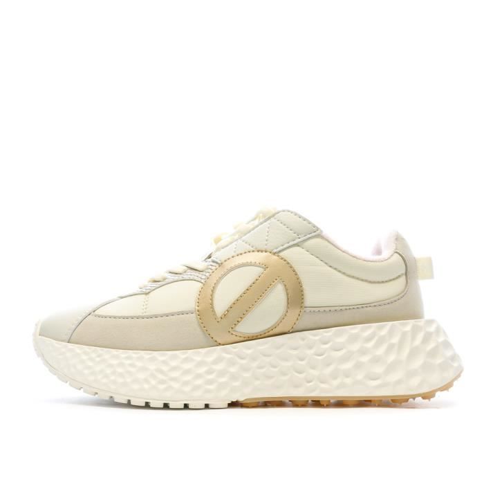 Baskets Femme - NO NAME - Carter Runner - Écru - Blanc - Textile ...