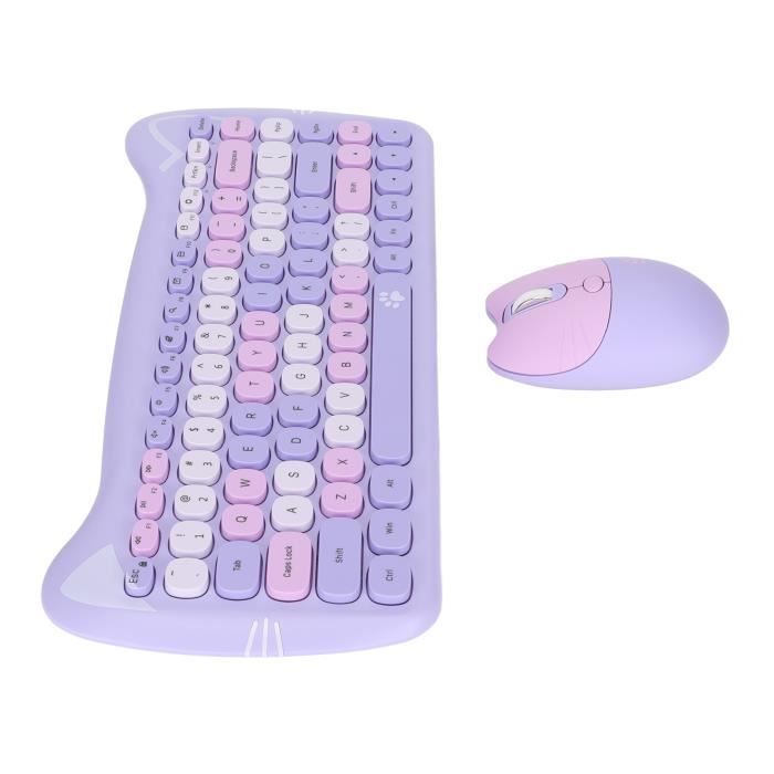Clavier et Souris - QQMORA - Forme de Chat Mignon - Sans Fil 2.4G ...