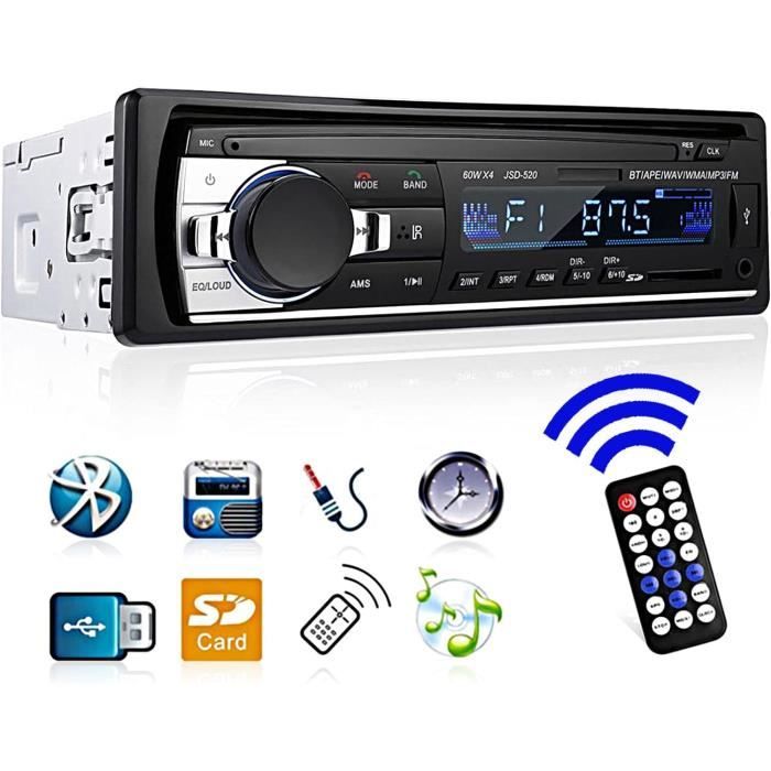 Autoradio Bluetooth Mains Libres Usb, Poste Radio Voiture Bluetooth 1 Din Mp3 Lecteur De Voiture ...