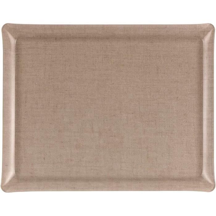 Plateau Acrylique Lin Naturel Rectangle 37X28 Cm Fabrication Française ...