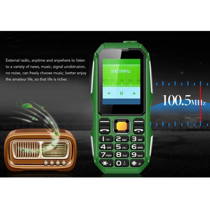 Téléphone portable senior robuste JIM-W2021 1,8 pouces - TBEST - GSM ...