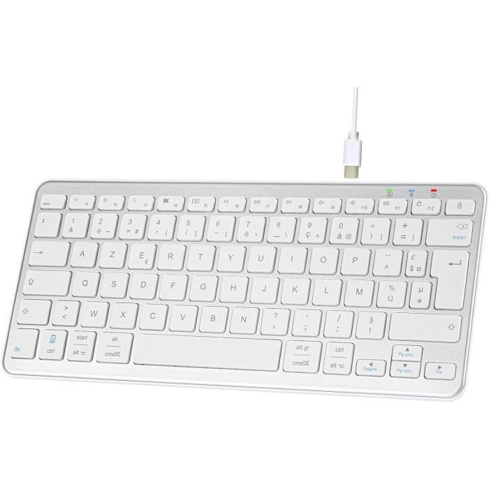 Clavier Sans Fil Bluetooth, Mini Clavier Azerty Français, Clavier Léger ...
