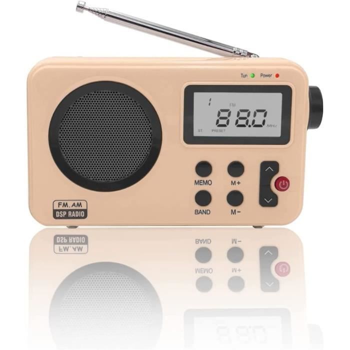 Radio-réveil - Radio portable, AM-FM, haut-parleur haute puissance, 4 ...