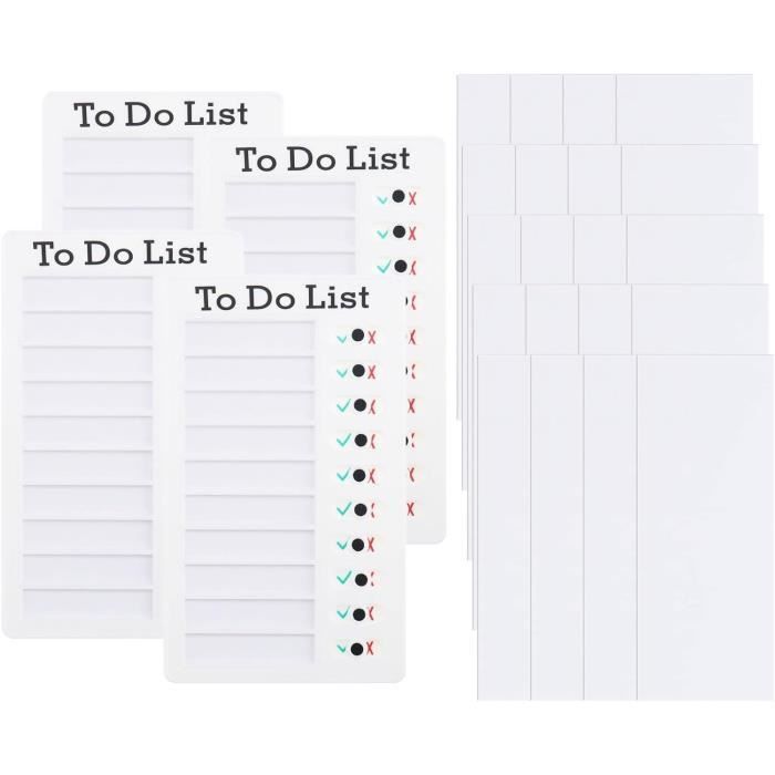 Store 4Pcs Liste De Tâches Tableau De Liste De Contrôle Tableau De ...