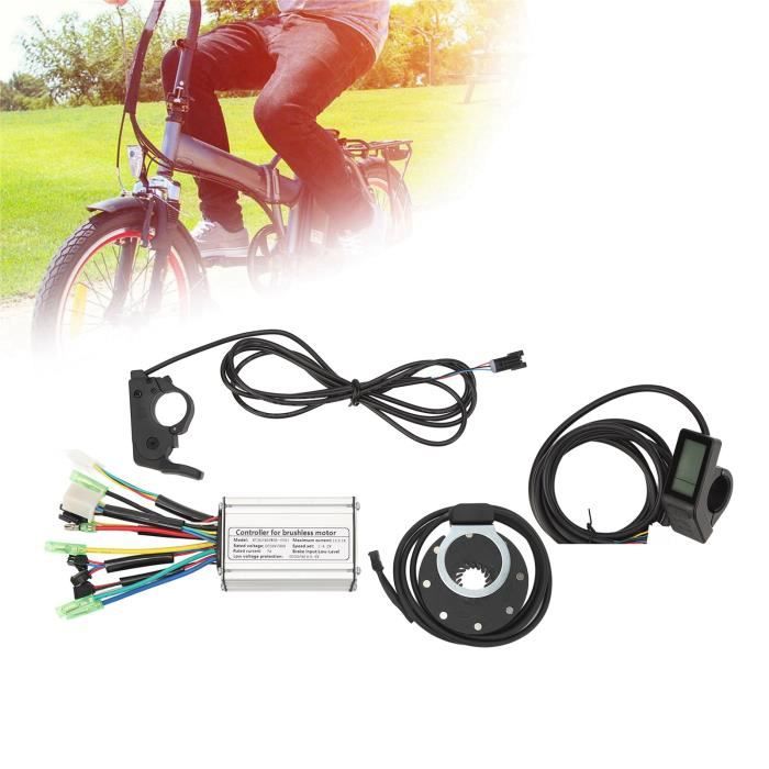VGEBY Kit de conversion Vélo électrique PRO-KT 15A LCD4 Contrôleur Set Accélérateur à pouce ...