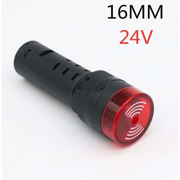 Red 24v Buzzer son et lumière clignotant dévoilé er alarme Rouge vert ...