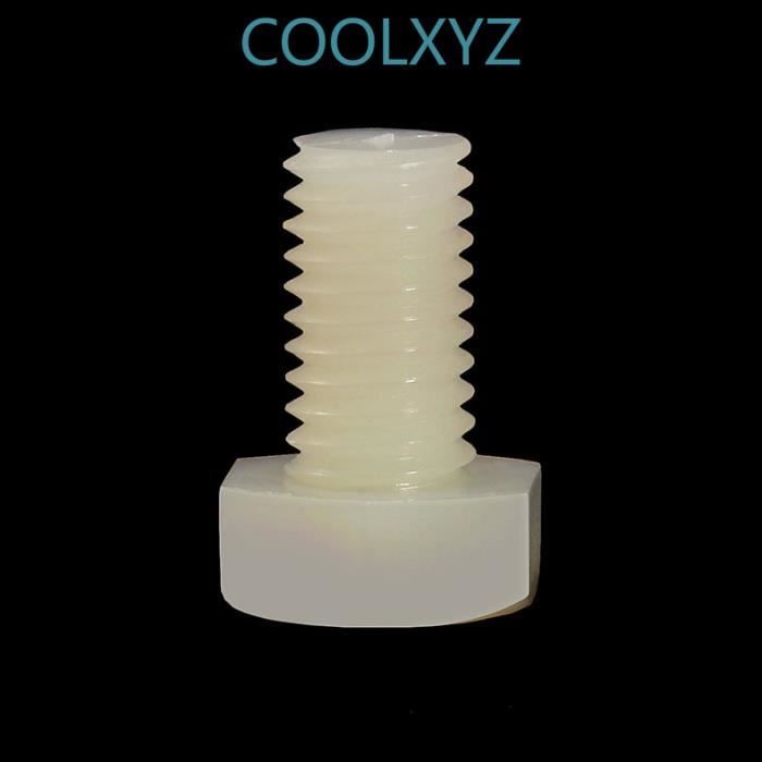 M6-45mm -Boulon hexagonal extérieur en nylon PA66, vis en plastique ...