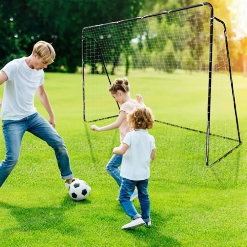 300x200x120cm But de Football en Tube d'Acier Galvanisé Blanc ...