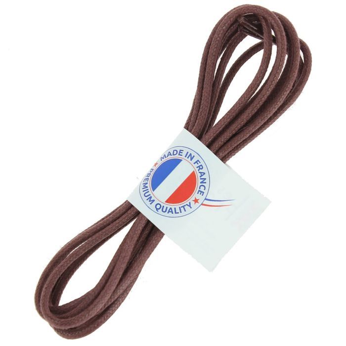 Les Lacets Français - Lacets ronds et épais - 3mm - Marron Acajou ...