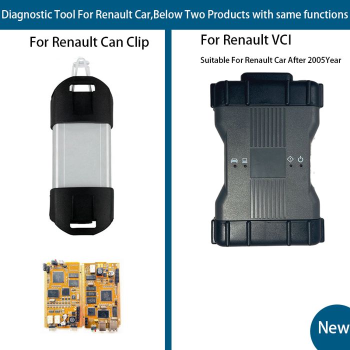 Interface de diagnostic OBDII Renault Can Clip, support multilingue ...