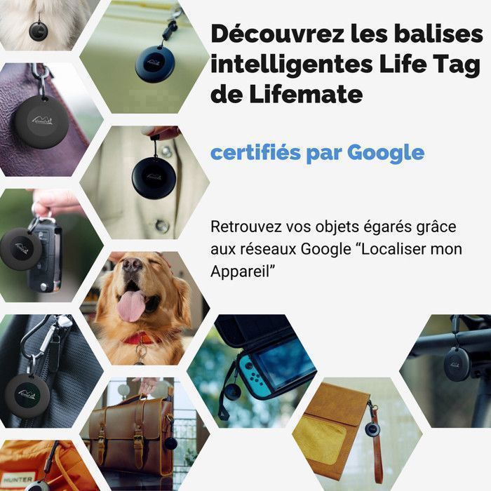 LifeMate LifeTag (Lot de 2) - Compatible Android/Google Localiser mon ...