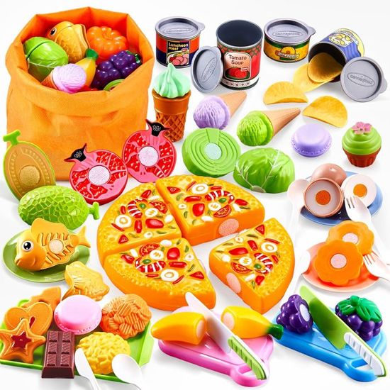Cuisine Enfant Ensemble,66 Pcs Dinette Enfant Nourriture Accessoire ...