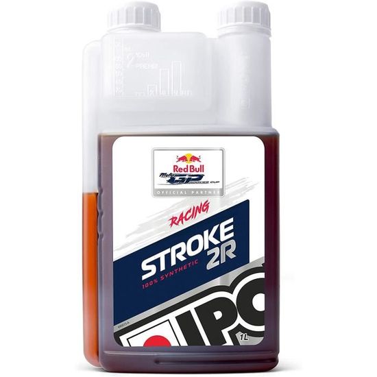 IPONE - Huile Moteur Moto 2 Temps STROKE 2R - 100 % Synthétique avec Esters - Lubrifiant Très ...