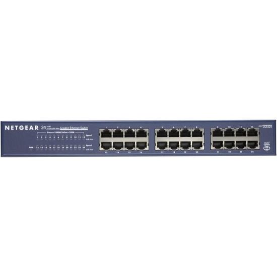 LIWI-NETGEAR (JGS524) Switch Ethernet 24 Ports RJ45 Métal Gigabit (10 ...