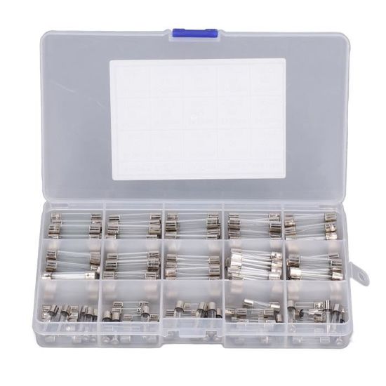 150 pièces fusibles en verre alliage Tube fusible assorti Kit pour appareils électroménagers 15 ...
