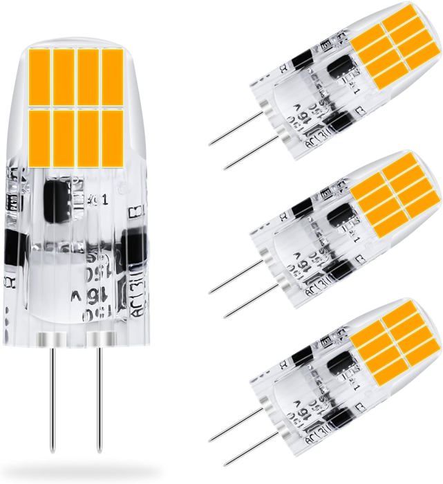 Ampoule G4 LED 2W Blanc Chaud 2700K Ampoules LED G4 2W quivalent 20W G4 Ampoule Halogne LED Pin ...