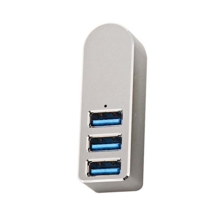 Argent - Répartiteur USB 3.0 Hub 3 en 1 pour ordinateur portable ...