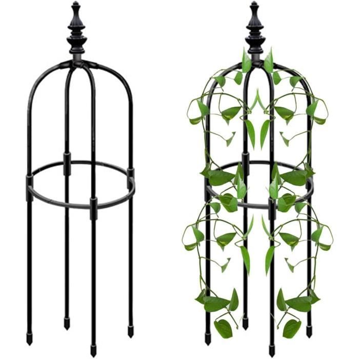 Lot de 2 Tuteur Jardin, Pyramide Haute 90 cm, Colonne Rosier, Arche ...