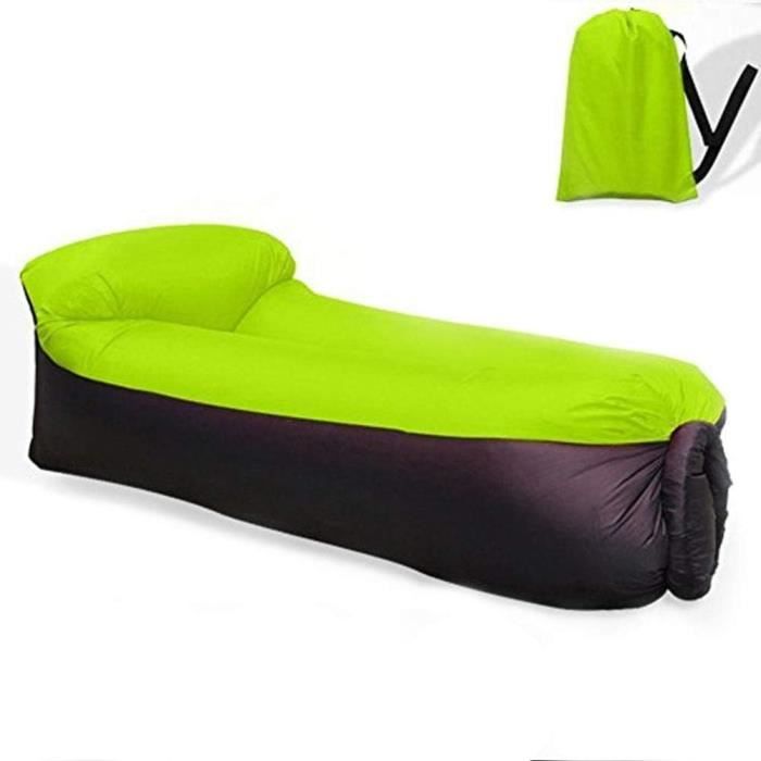 Hamac Gonflable Portatif Pliable avec Un Petit Sac Air Sofa Imperméable ...