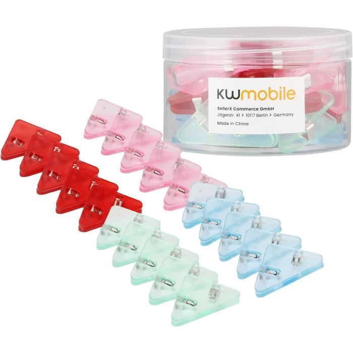 20X Pince Triangle Clip - Lot De Pince En Plastique Avec Double Clip ...