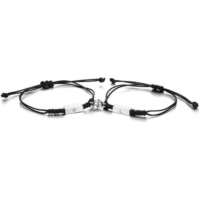 Bracelets Magnétiques Pour Couple - Soleil Et Lune - Attraction ...