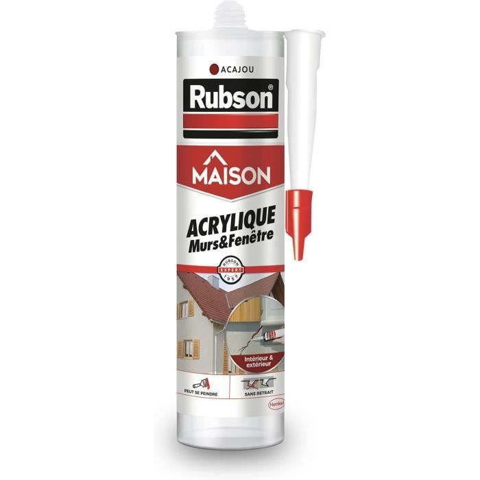 Rubson Mastic Maison Acrylique Murs & Fenêtres, mastic acrylique ...
