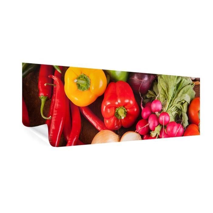 Poster Panoramique Légumes sains 150 x 50 cm - Cdiscount