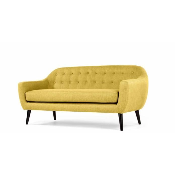 Canapé fixe Hannah Yellow - Cdiscount Maison