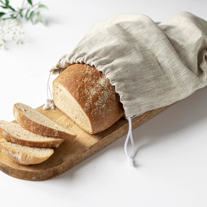 Sac à pain maison | Sac à pain en lin naturel Sac en lin | Lin ...