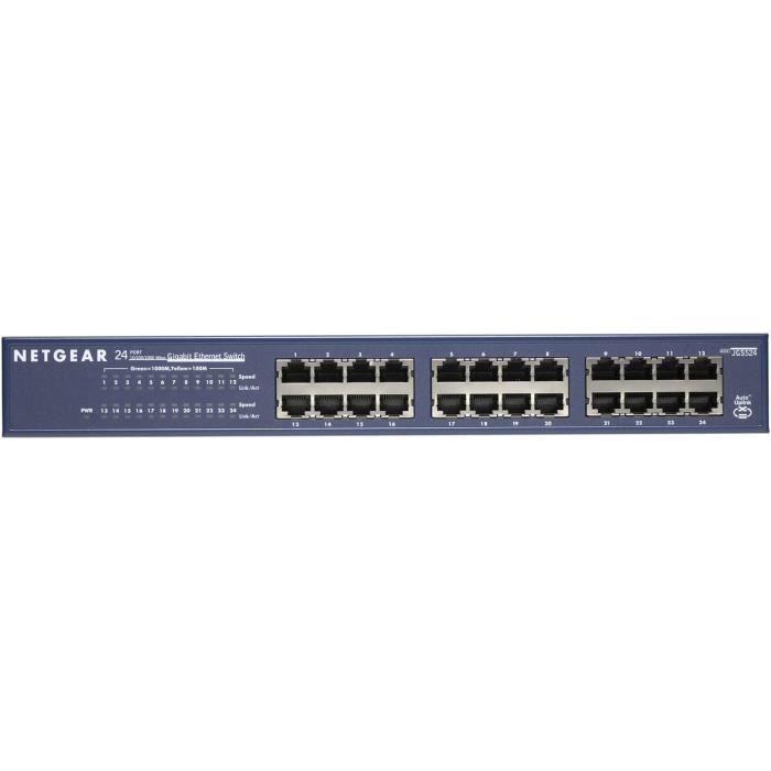 LIWI-NETGEAR (JGS524) Switch Ethernet 24 Ports RJ45 Métal Gigabit (10 ...