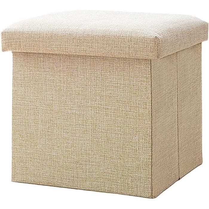Pouf Coffre de Rangement Pouf Rangement Gris Pouf Tabourets Pouf de ...