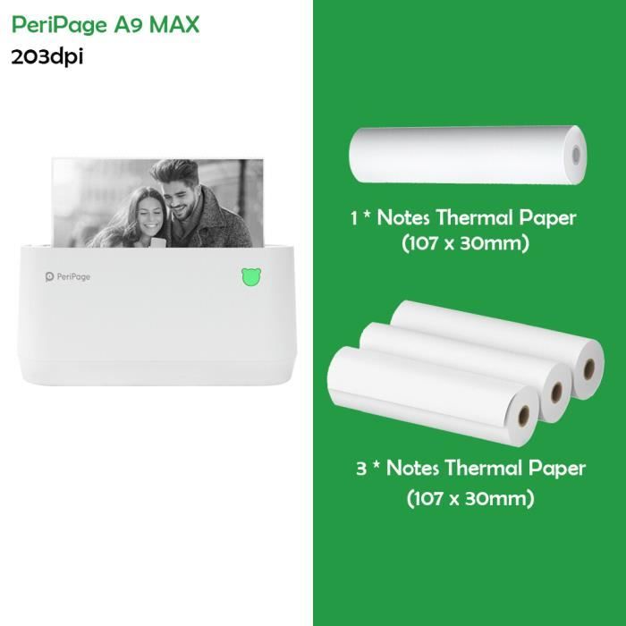 Mini-imprimante Photo Portable - A9 MAX - 304dpi - Sans fil ...